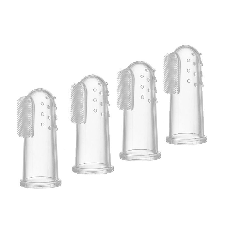 4 Sticks (1 pack) Baby Finger Toothbrush Silicon Toothbrush Children ...