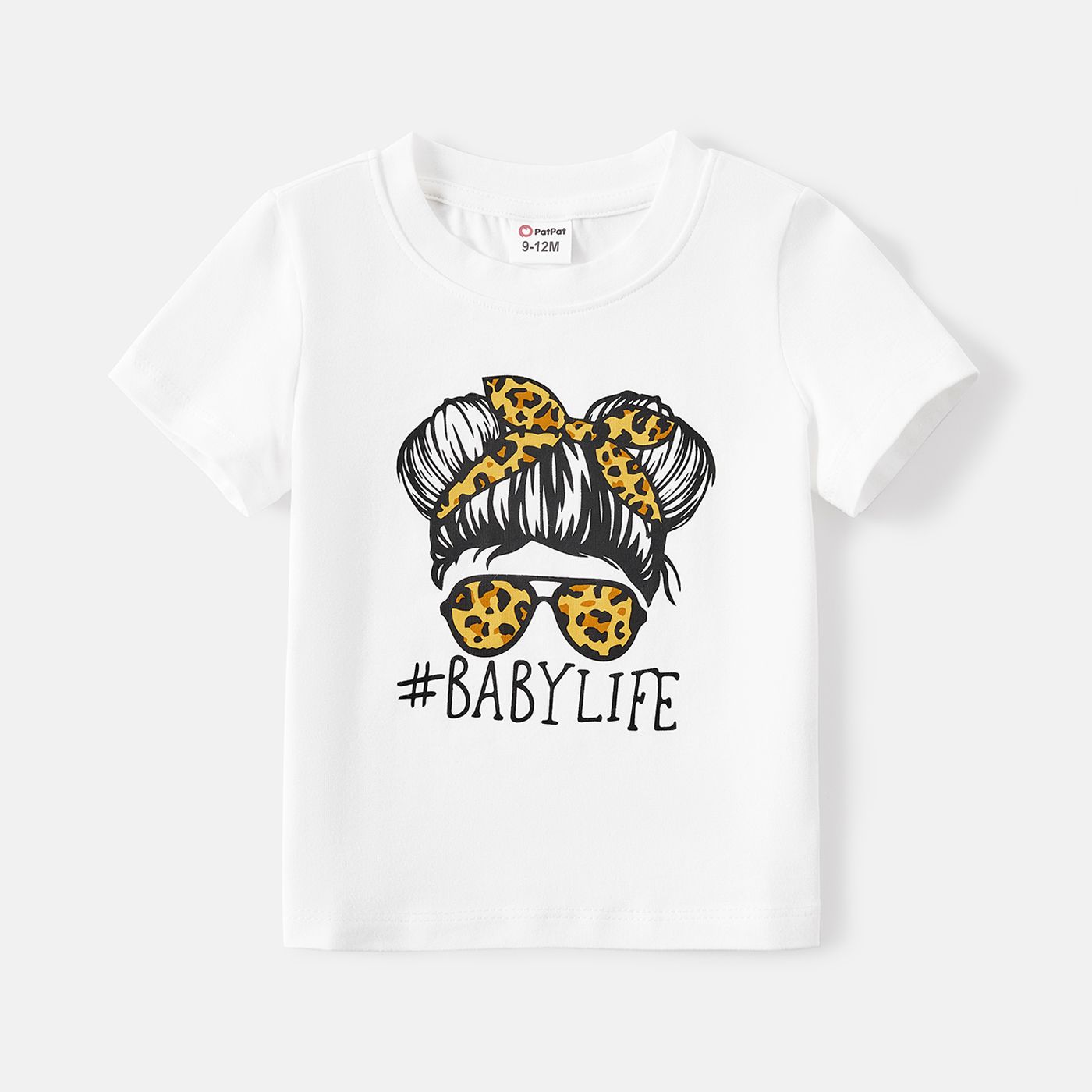 Mommy And Me Cotton Short Sleeve Figure And Letter Print Tee Only 5 94