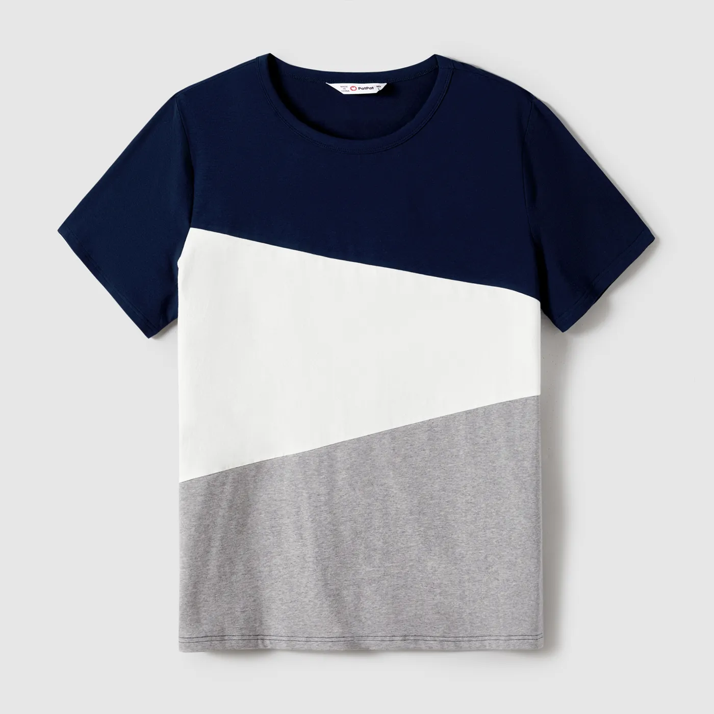 Family Matching Colorblock T-shirt and Floral V-neck Belted Slip Dress ...