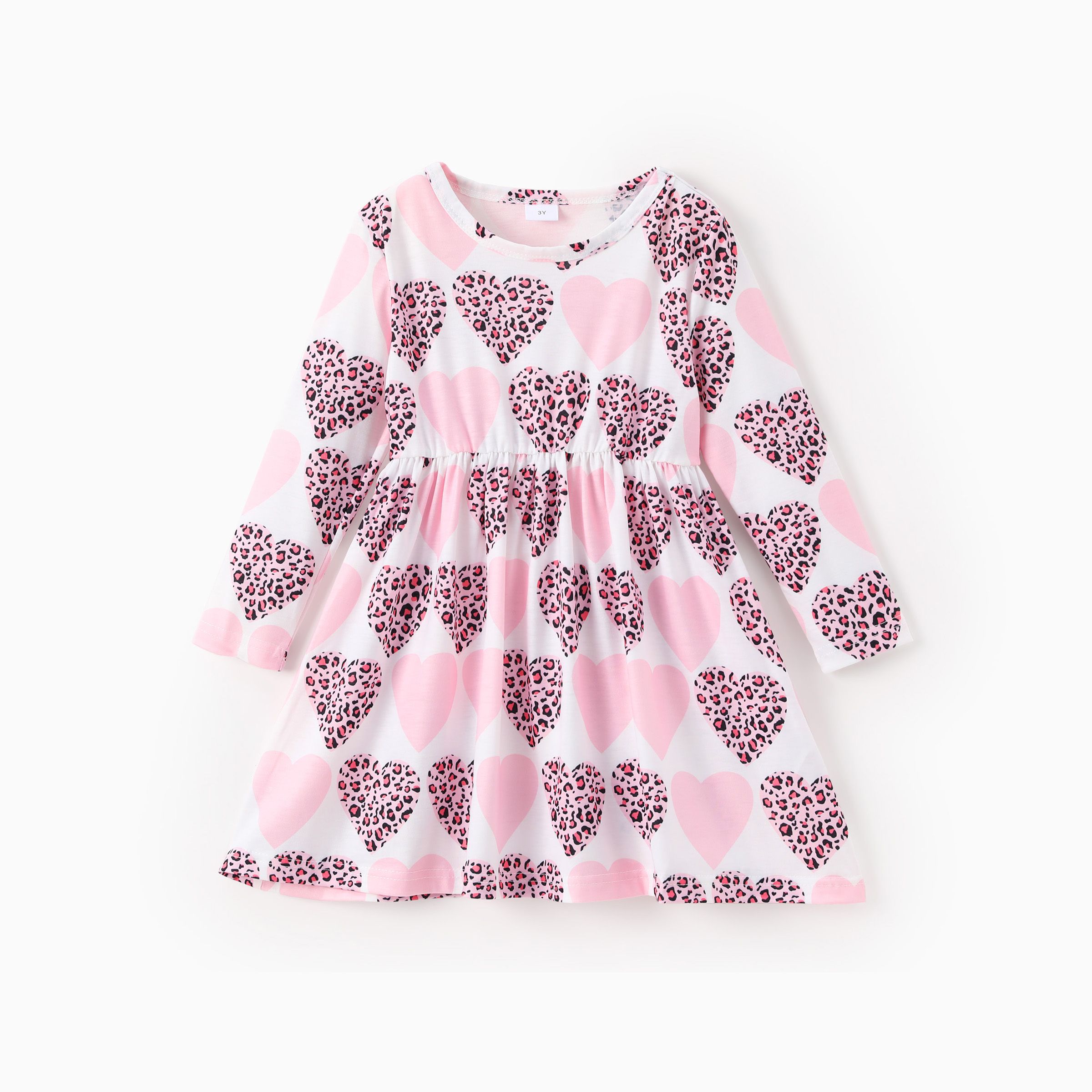 Toddler Girl Heart-shaped Dress with Long Sleeves Only $14.99 - PatPat US