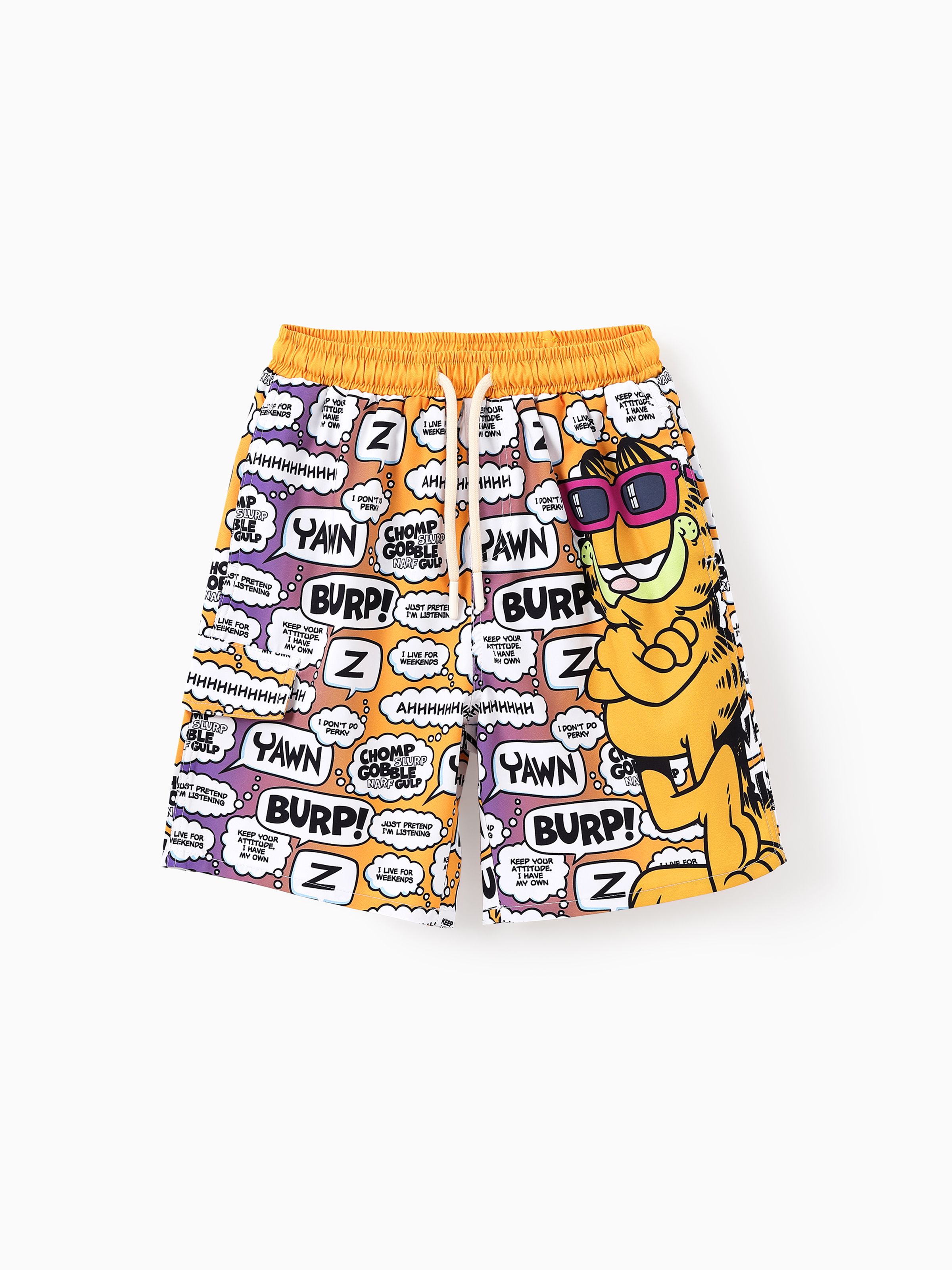 Garfield Kid Boy 1pc Streetwear Graffiti Print Gradient UPF 50 ...